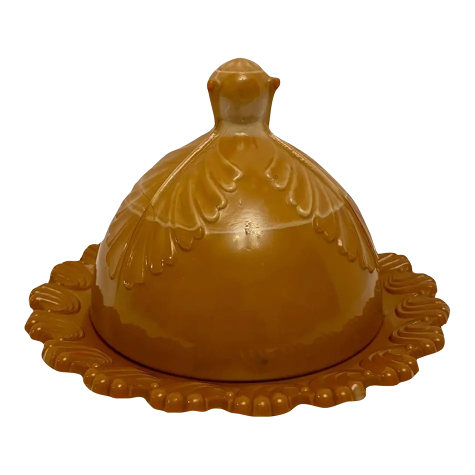 Circa Early 1900s Eapg Chocolate Slag Glass Greentown Leaf Bracket ...