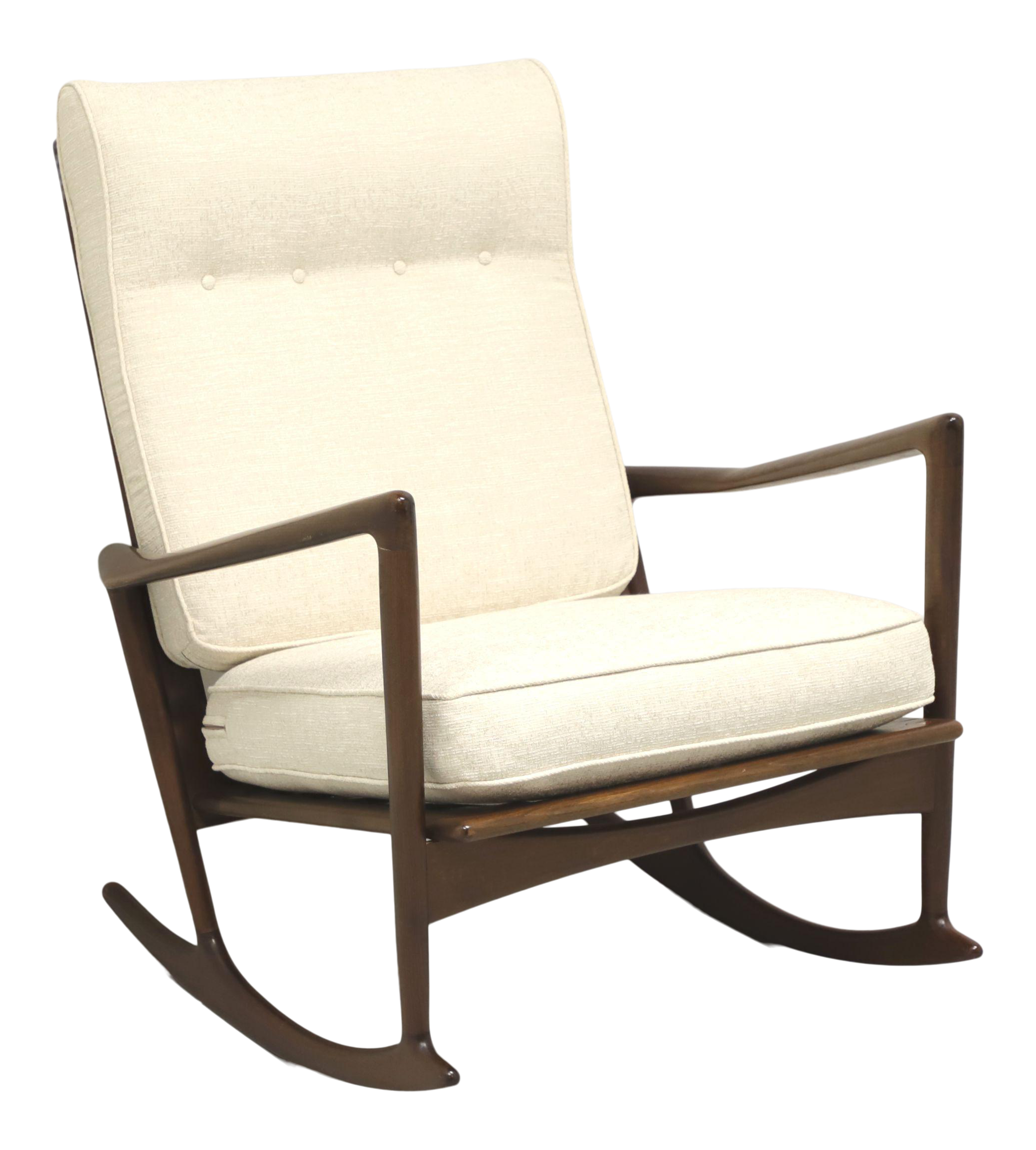 Danish Mid Century Modern Sculpted Rocking Chair by Ib Kofod-Larsen for ...