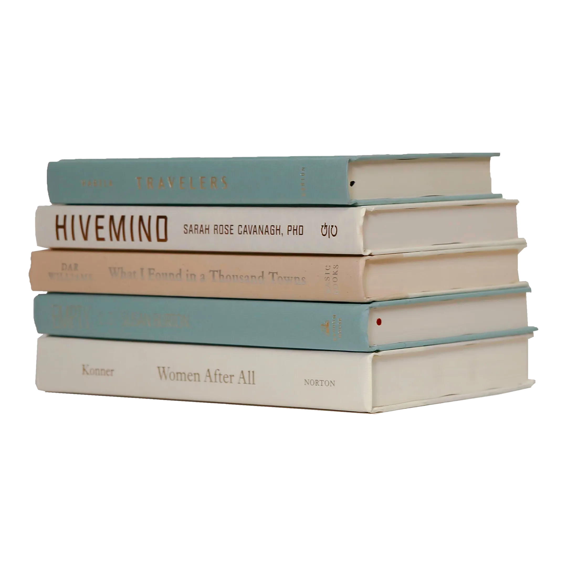 Modern Sea Glass Book Stack, S/5 | Chairish