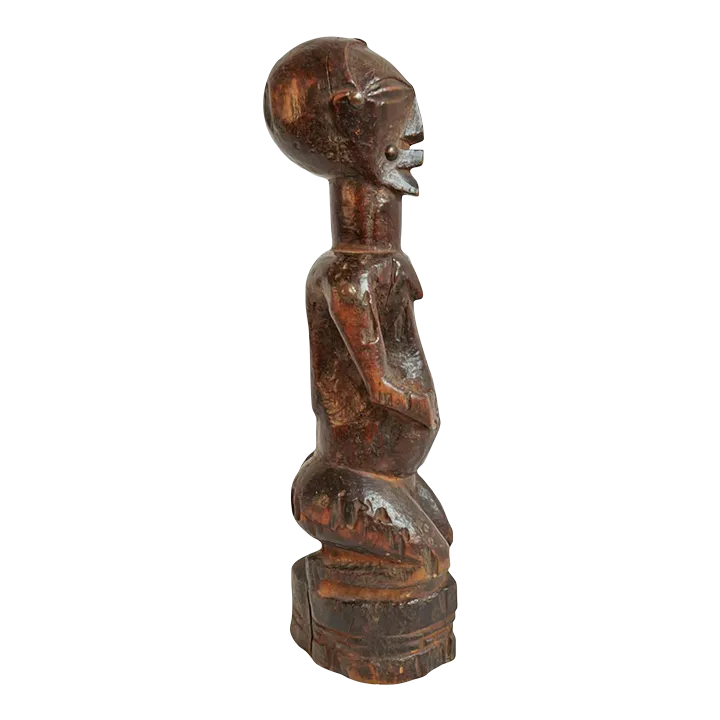 Vintage Songye Carved Wood Female Figure | Chairish