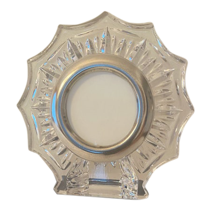 Waterford Crystal Round Portrait Frame, Vintage | Chairish
