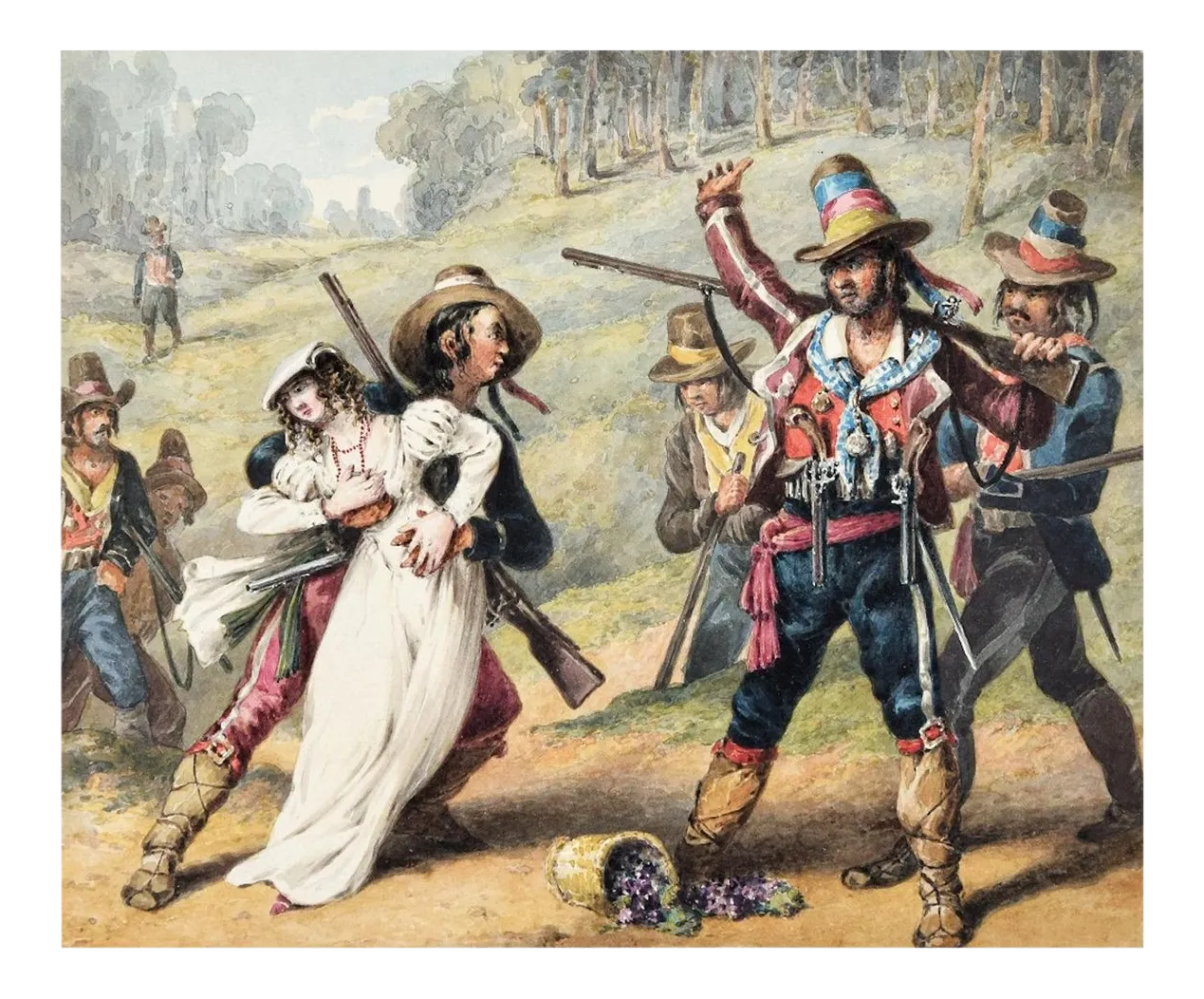 The Kidnapping - Original Ink and Watercolor by Neapolitan Master ...