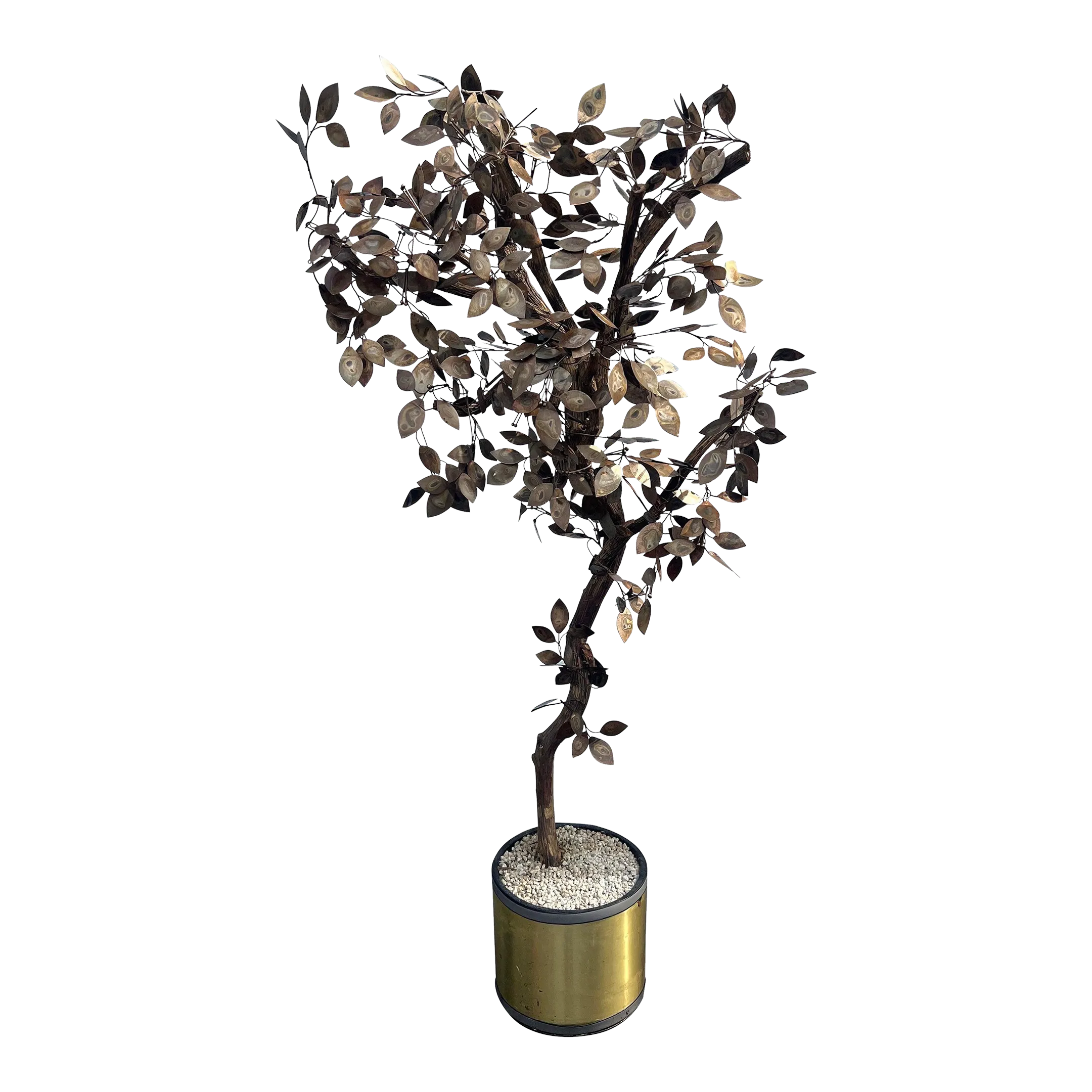 Mid Century Modern Mixed Metal Curtis Jere Style Tree | Chairish