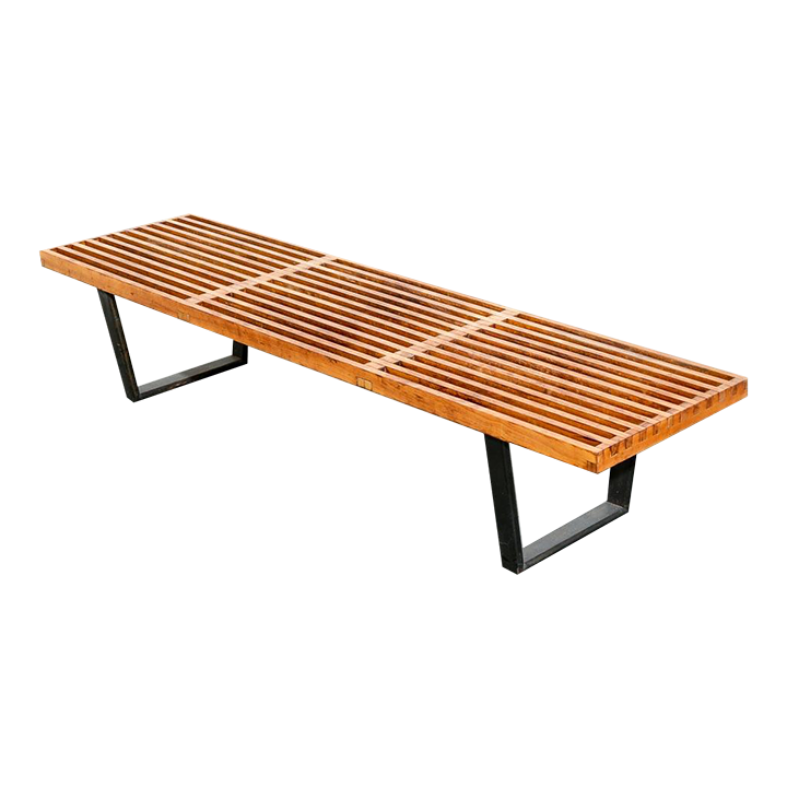 Vintage Slat Platform Bench by George Nelson for Herman Miller | Chairish