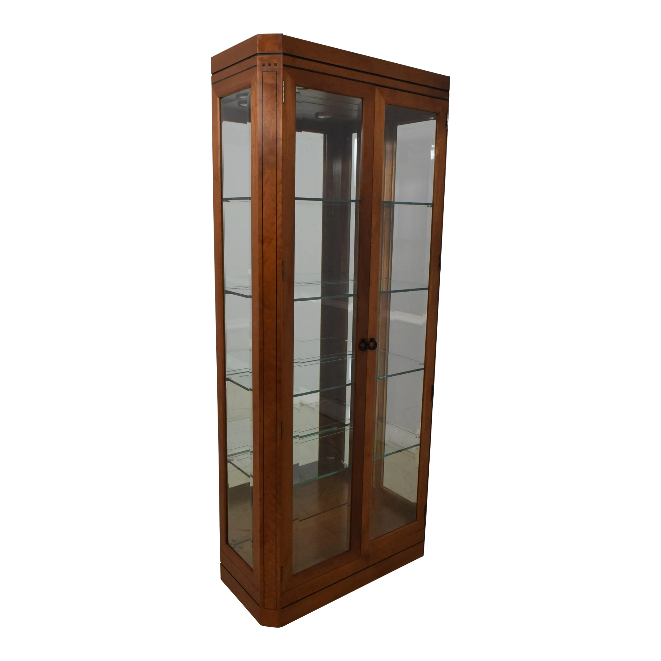 Stickley 21st Century Collection Cherry Curio Cabinet | Chairish