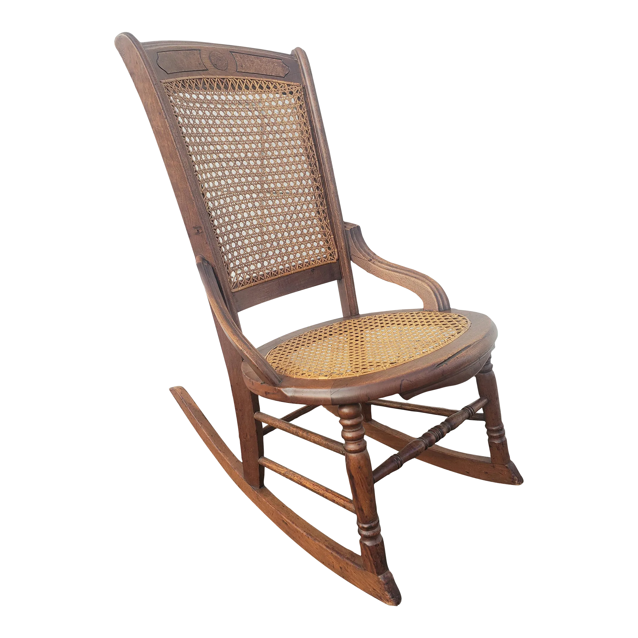 Cane bottom rocking chair store