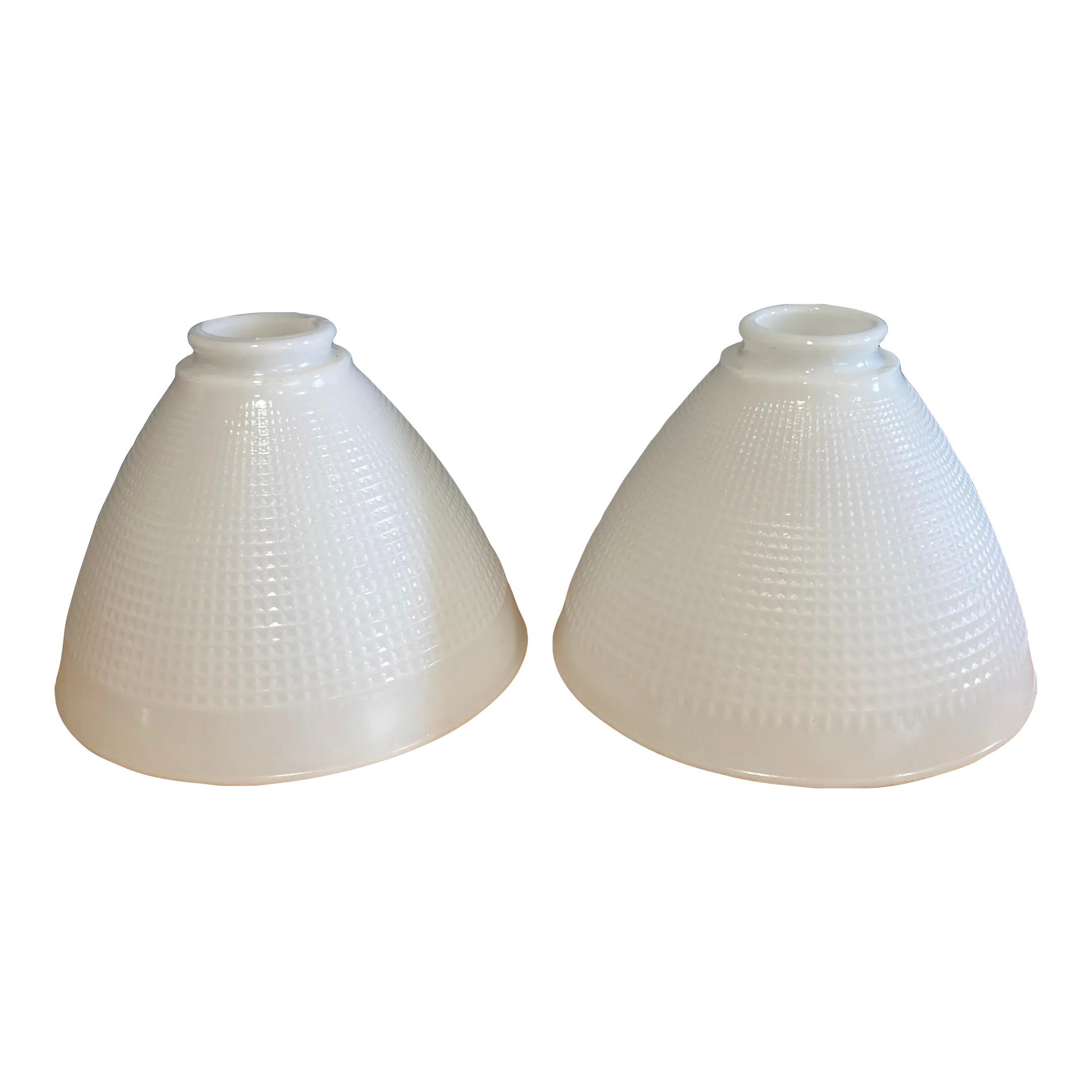 Vintage Milk Glass Lamp Shade Set Of 2 Chairish
