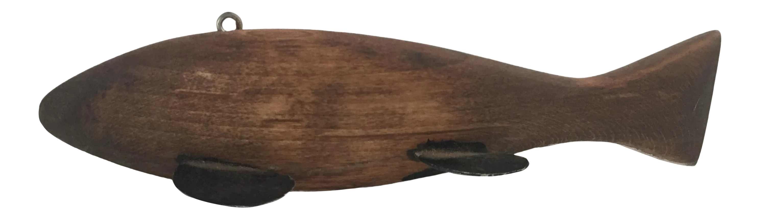 Vintage Hand-Carved Hand Painted 6.75" Ice Fishing Weighted Fish Decoy ...