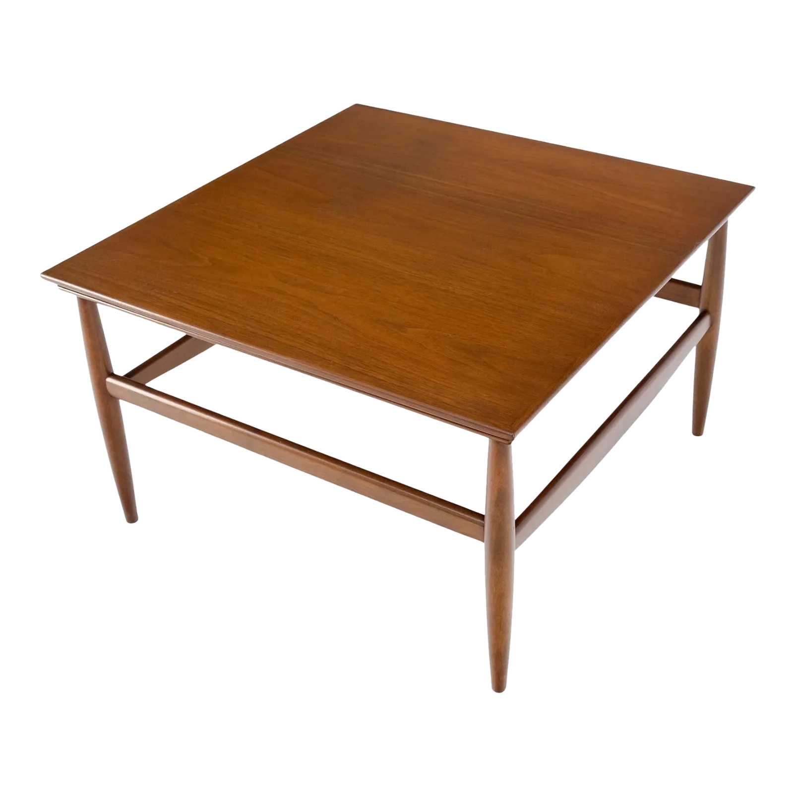 Danish Mid Century Modern Oiled Walnut Dowel Legs Square Coffee Table ...