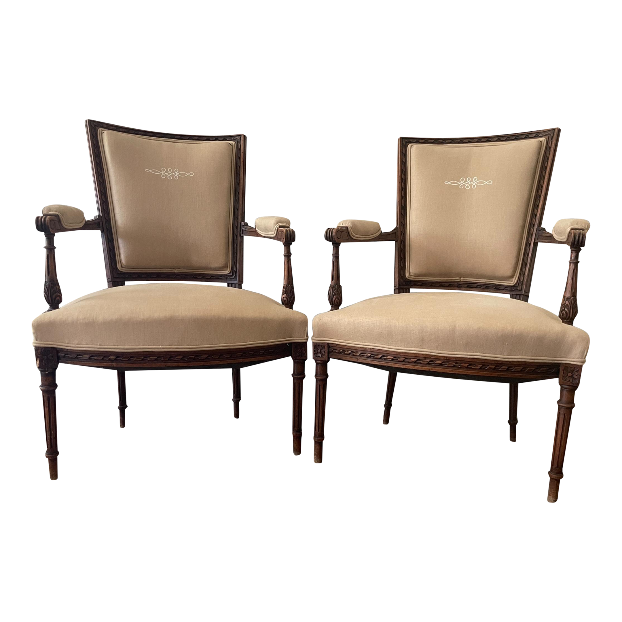 1920s XVI Neoclassical French Directoire Chairs - Set of 2 | Chairish