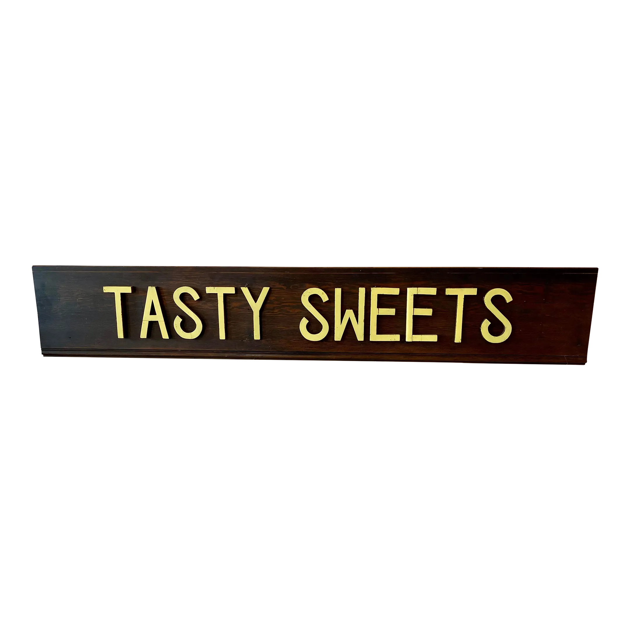Large Vintage Wooden Tasty Sweets Bakery Sign From England - Circa 1970 ...