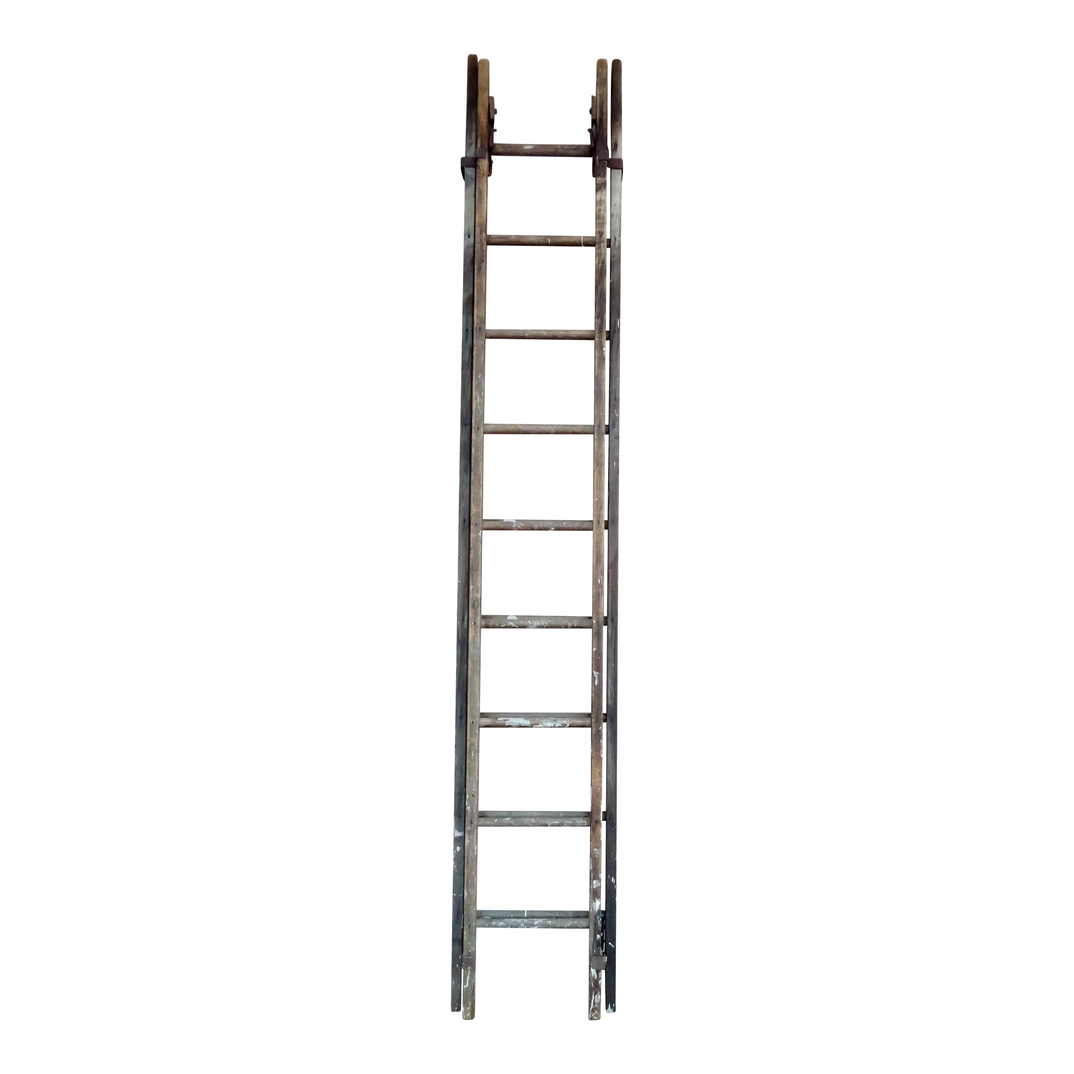 Vintage Early 20th Century Wooden Workmaster Ladder Sears & Roebuck 20 ...