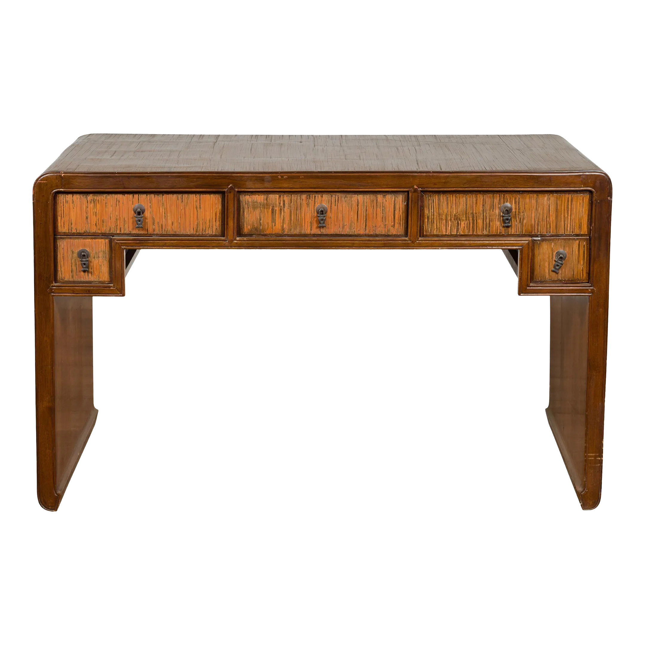 Waterfall Style Vintage Desk with Unique Drawer Design Chairish
