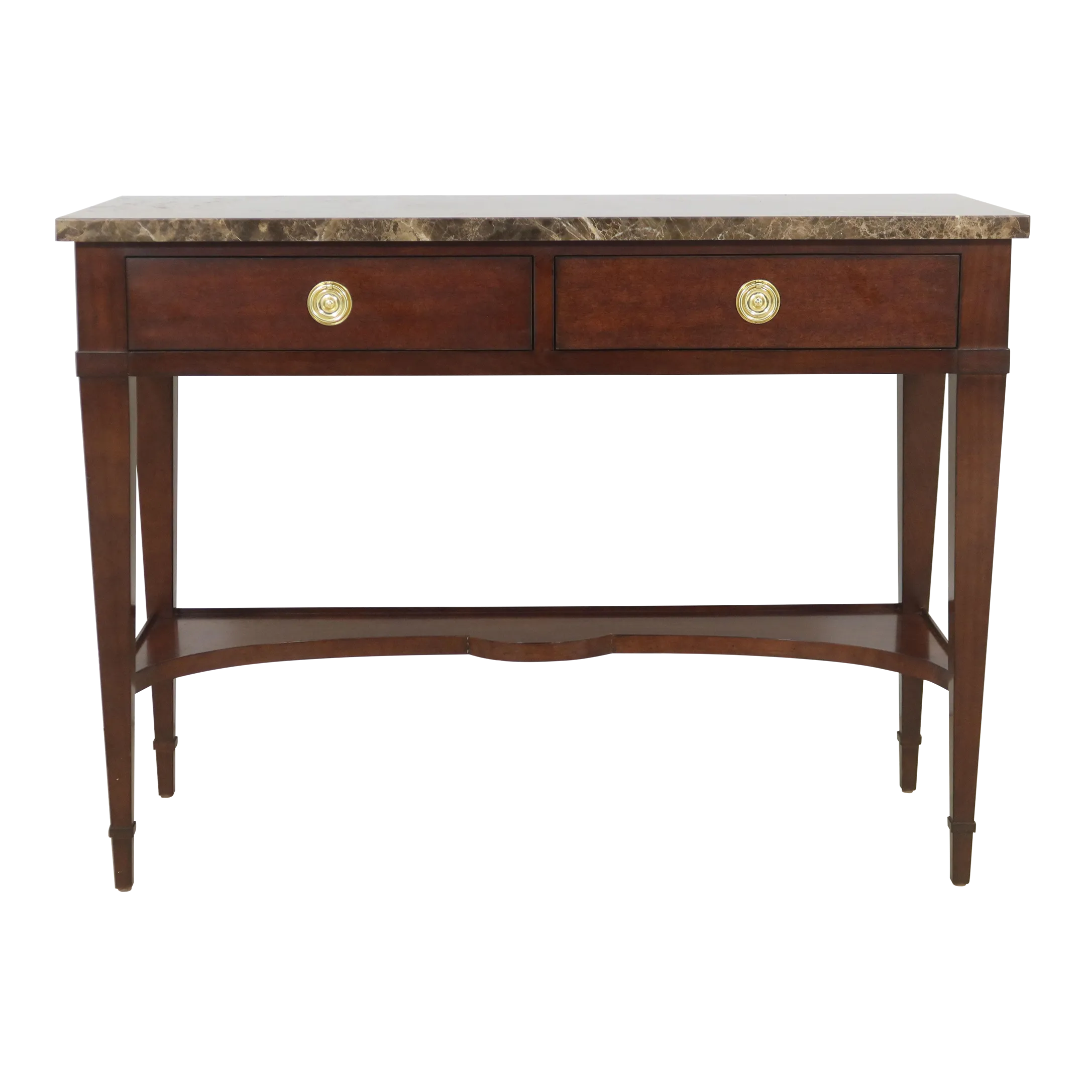 Councill 2 Drawer Granite Top Console Table