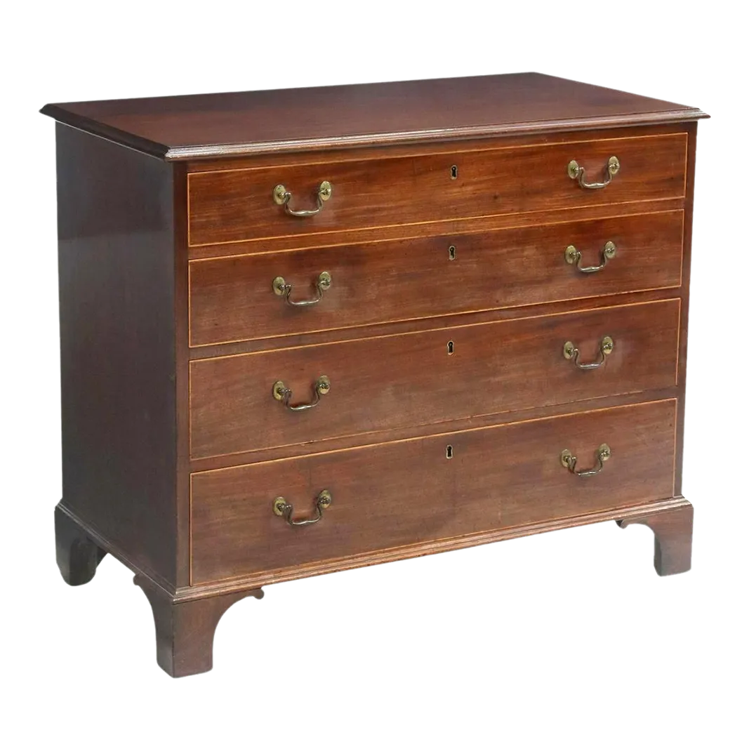 Antique English Georgian Period Mahogany Commode | Chairish