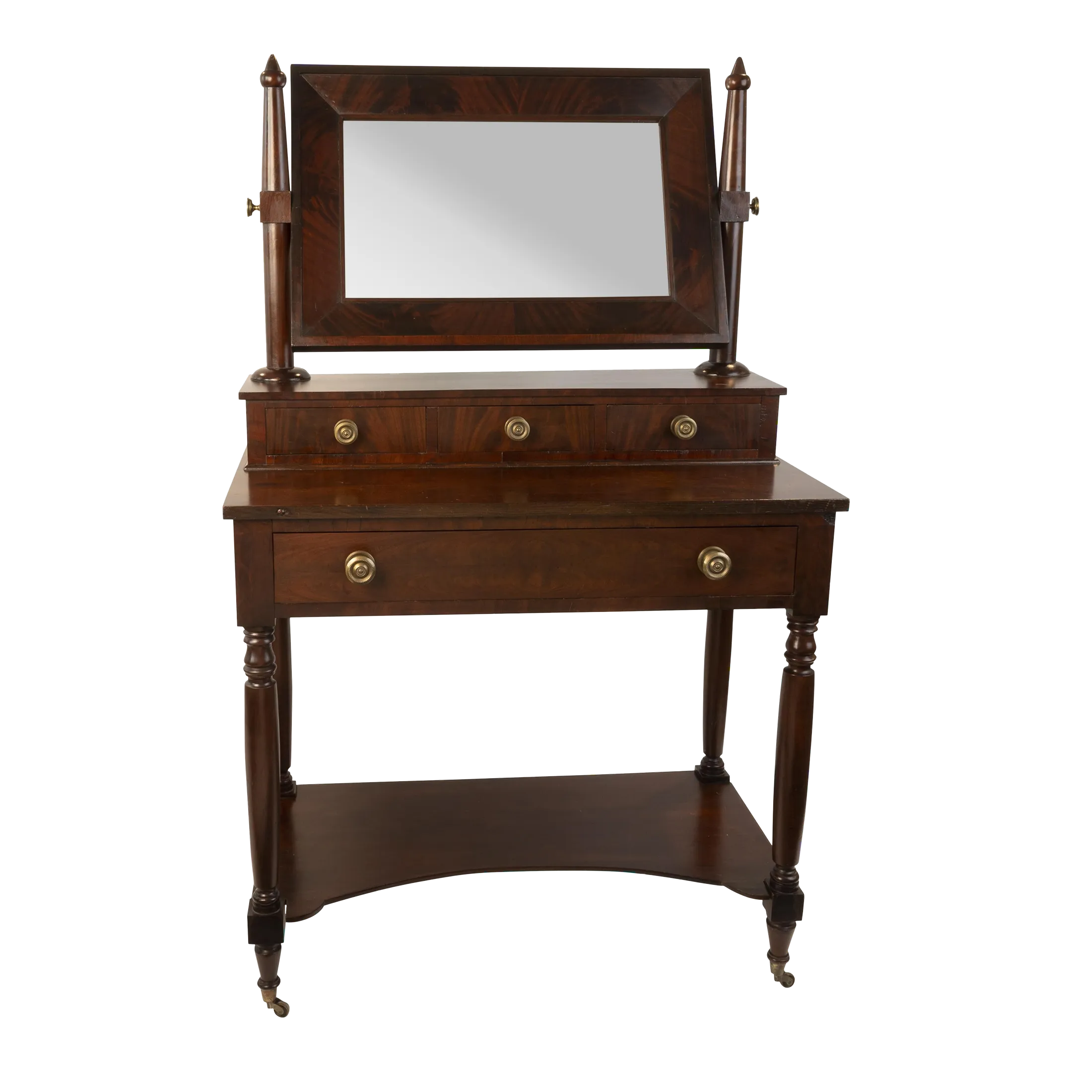 Early 19th Century American Empire Classical Mahogany Dressing Table ...