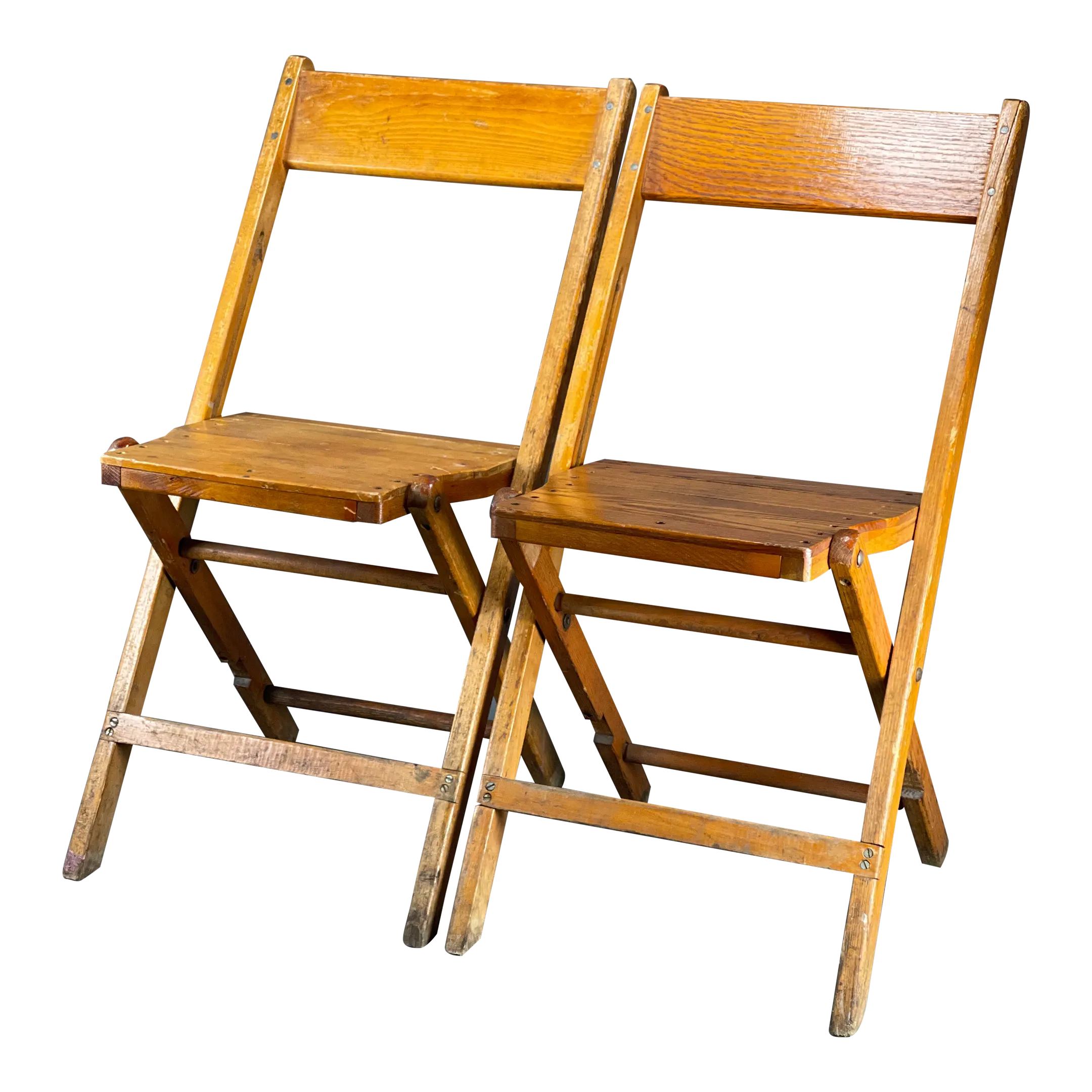 1930s Vintage 30's Mid-Century Snyder Chair Co. Tiger Oak Folding ...