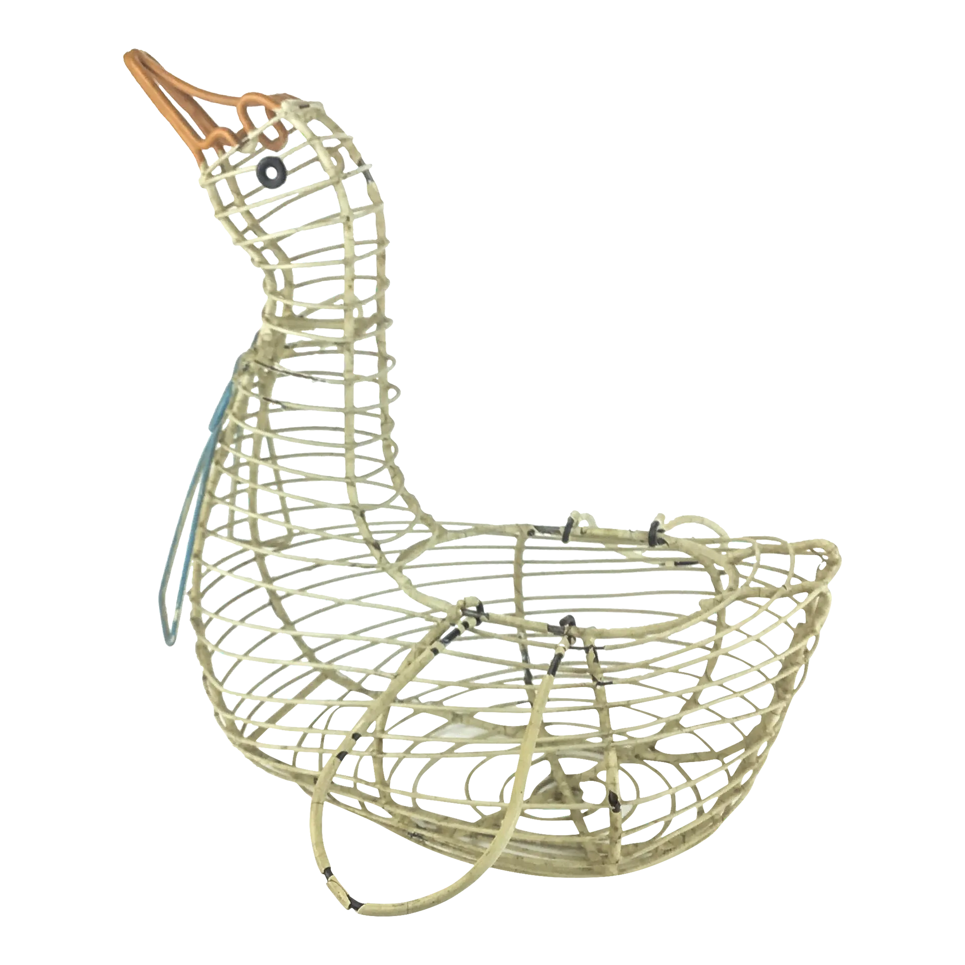 1960’s Wire Duck Basket With Handles | Chairish