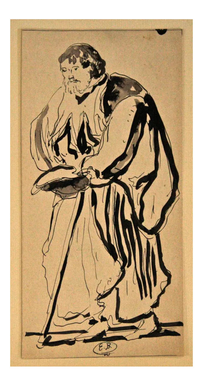 Philosopher - Original China Ink drawing by E. Berman - 1940 ca. 1940 ...