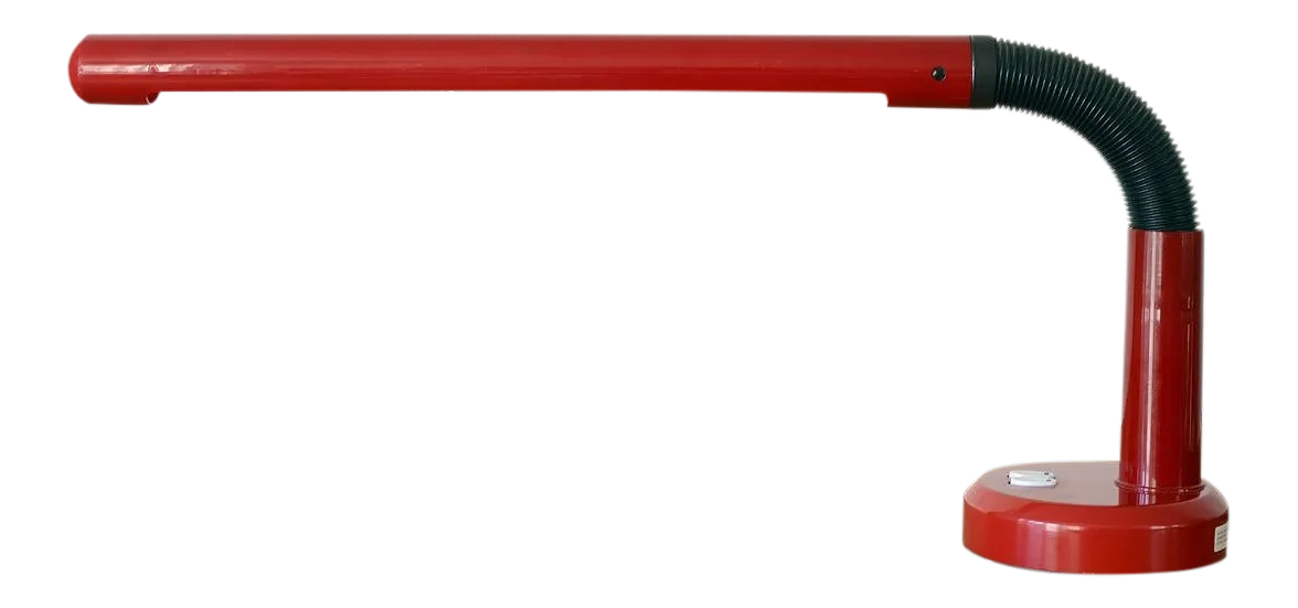 Late 20th Century Vintage Modern Red Plastic Gooseneck Fluorescent Desk ...