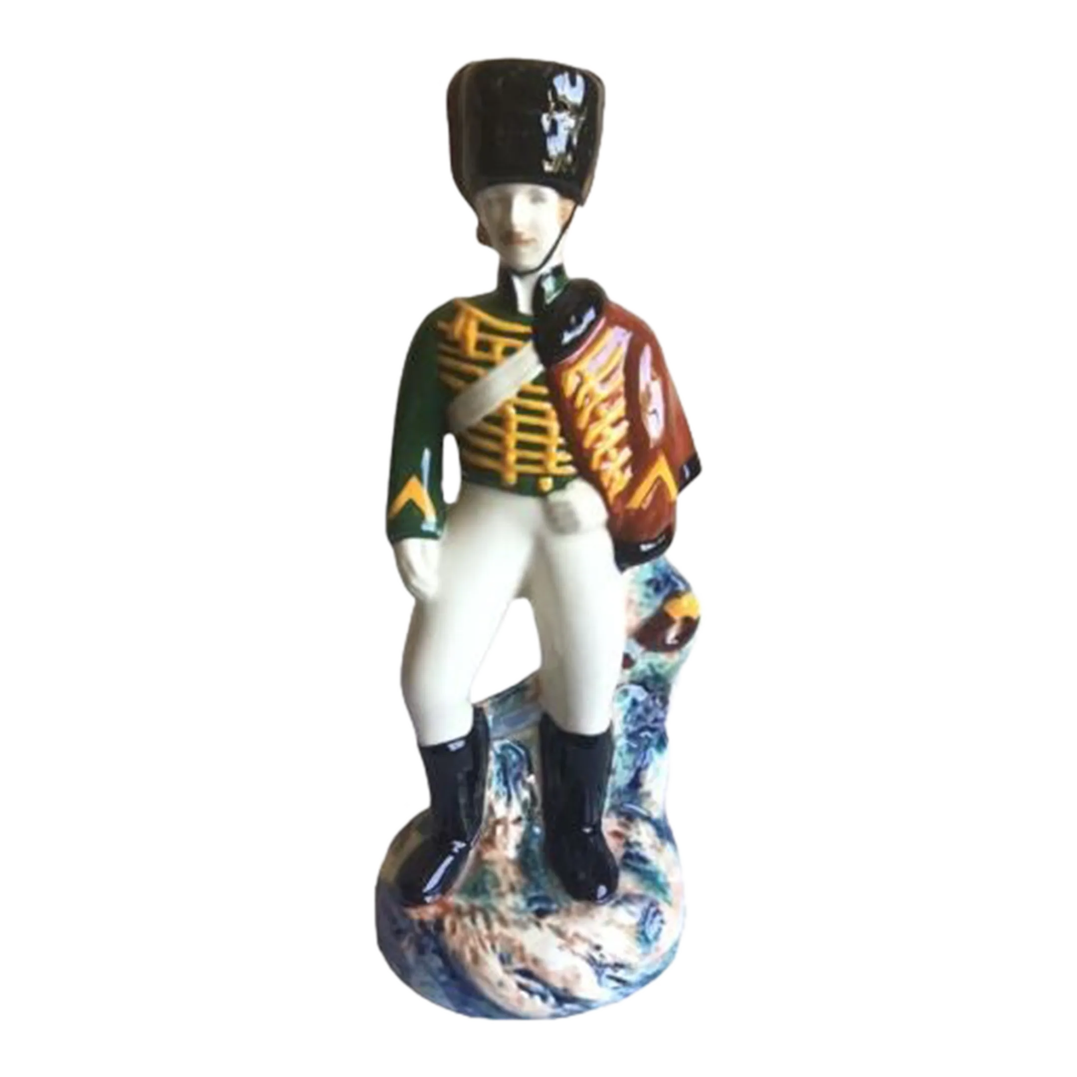 Vintage Desvres France Hand Painted Ceramic Grenadier Soldier Figurine ...