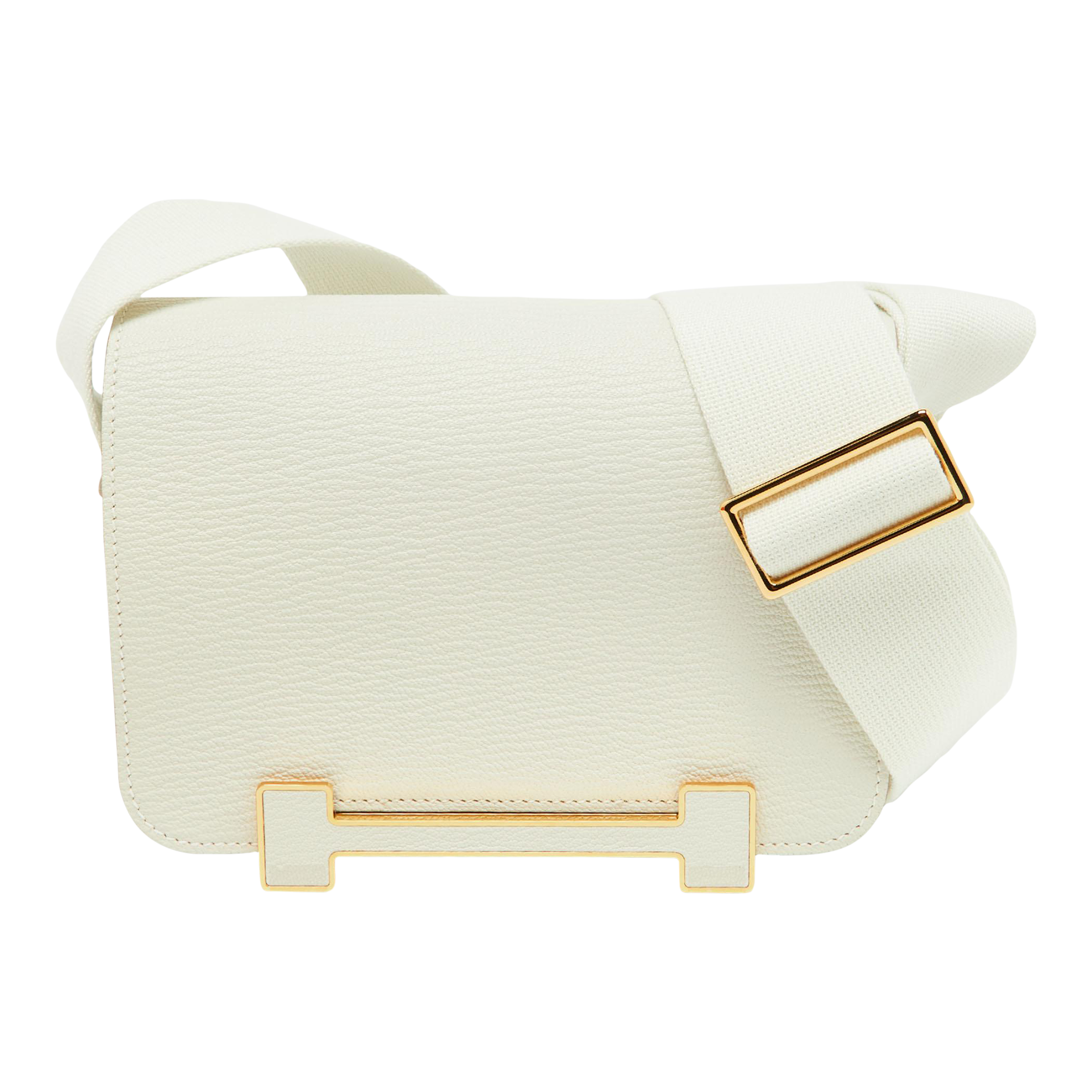 Hermes Mushroom Leather Gold Finish Geta Sangle Bag | Chairish