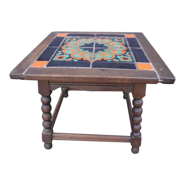 Taylor Tile-Top Side-Table C 1930 | Chairish