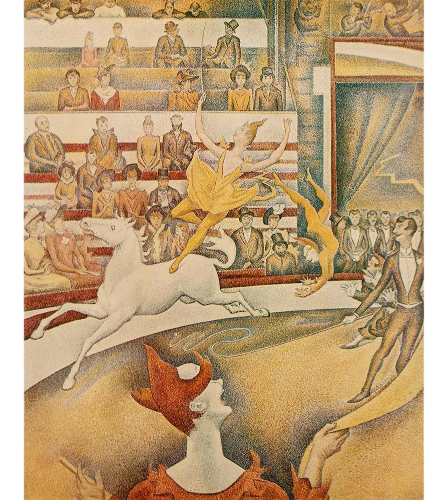 1955 After Georges Seurat "The Circus" Vintage Impressionist Print ...