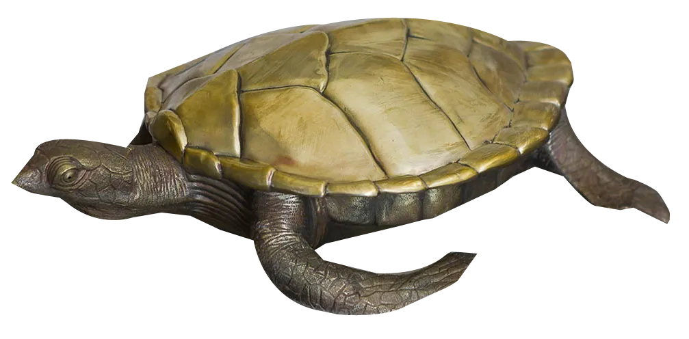 Brass Turtle Storage Box | Chairish