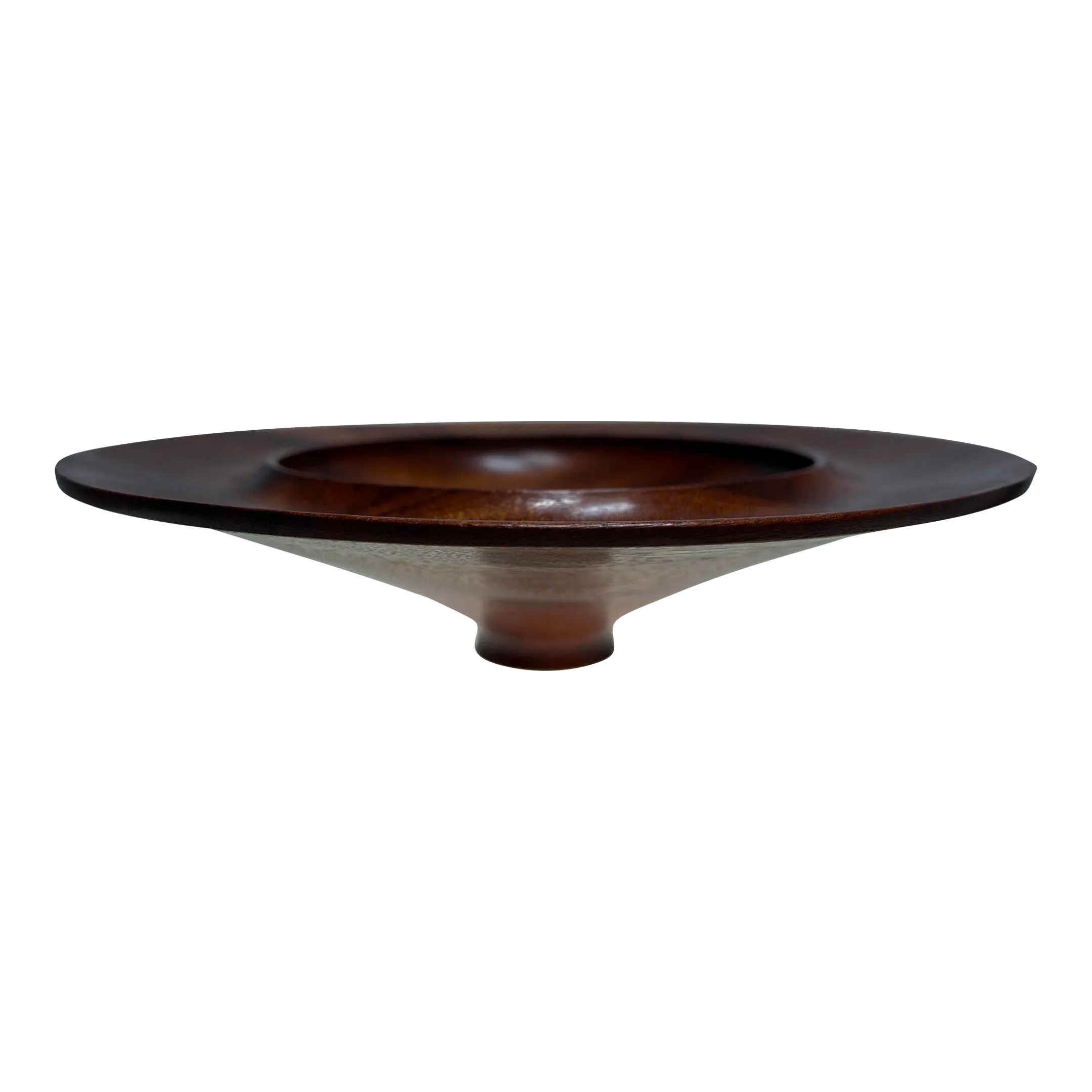 1990s Early Work Artisan Crafted Mahogany Centerpiece Bowl by Howard ...