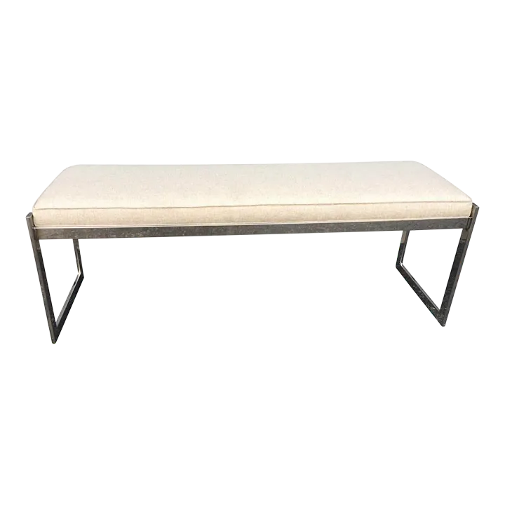 1980s Milo Baughman Style Modern Bench | Chairish