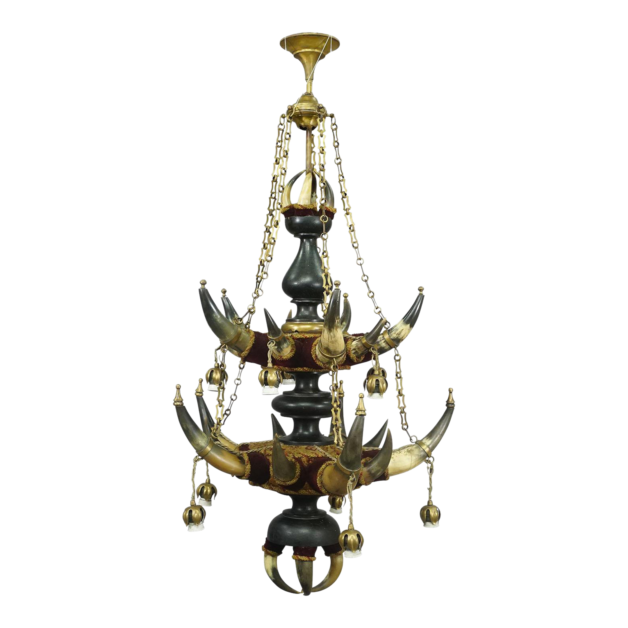 1880 Rustic Antique Ceiling Lamp From Austria | Chairish