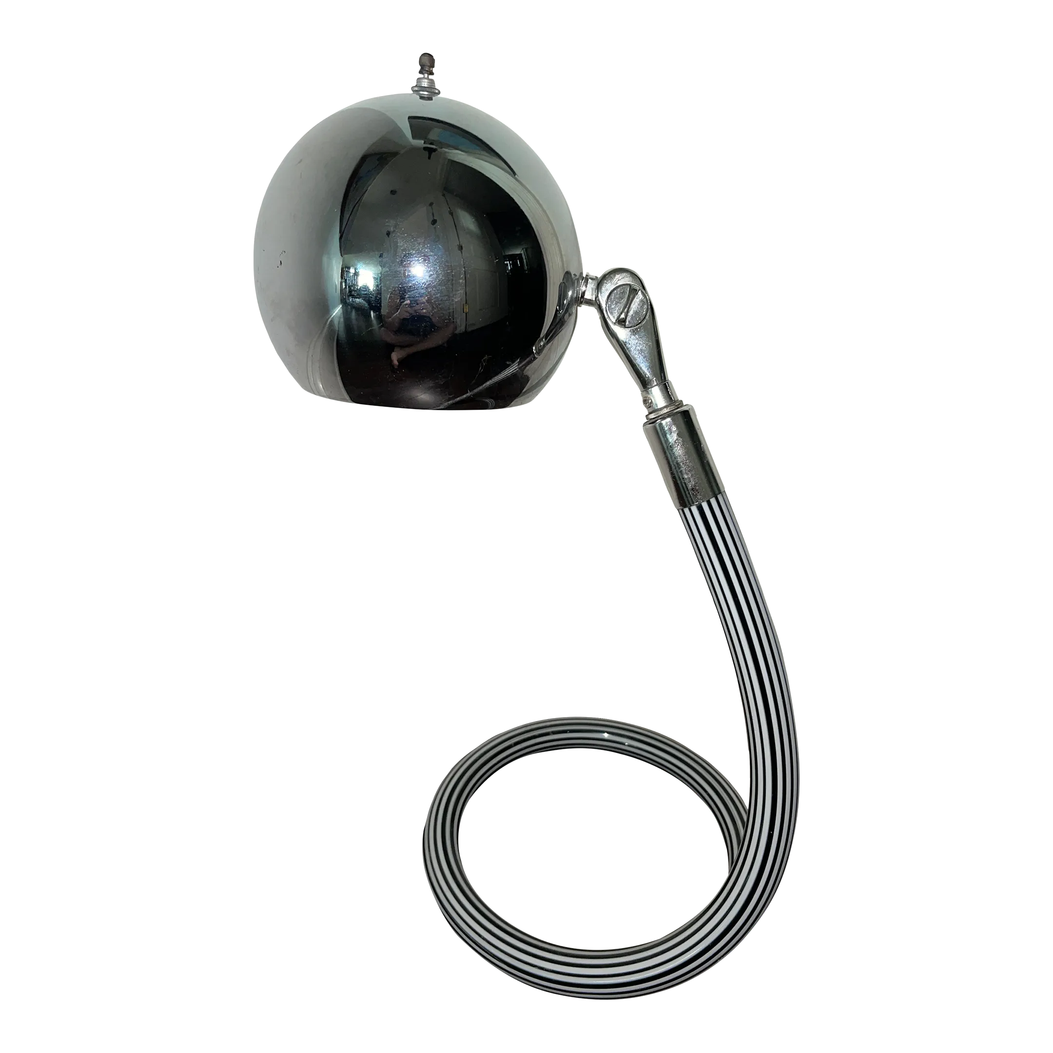 1970s Mid Century Chrome & Acrylic Snake Desk Lamp | Chairish