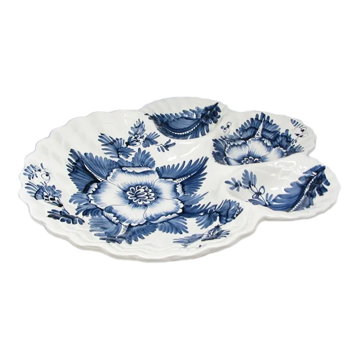 Vintage Monumental Italian Ceramic Divided Platter With Hand-Painted ...