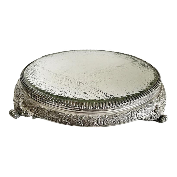 Antique Victorian Footed Mirrored Plateau | Chairish