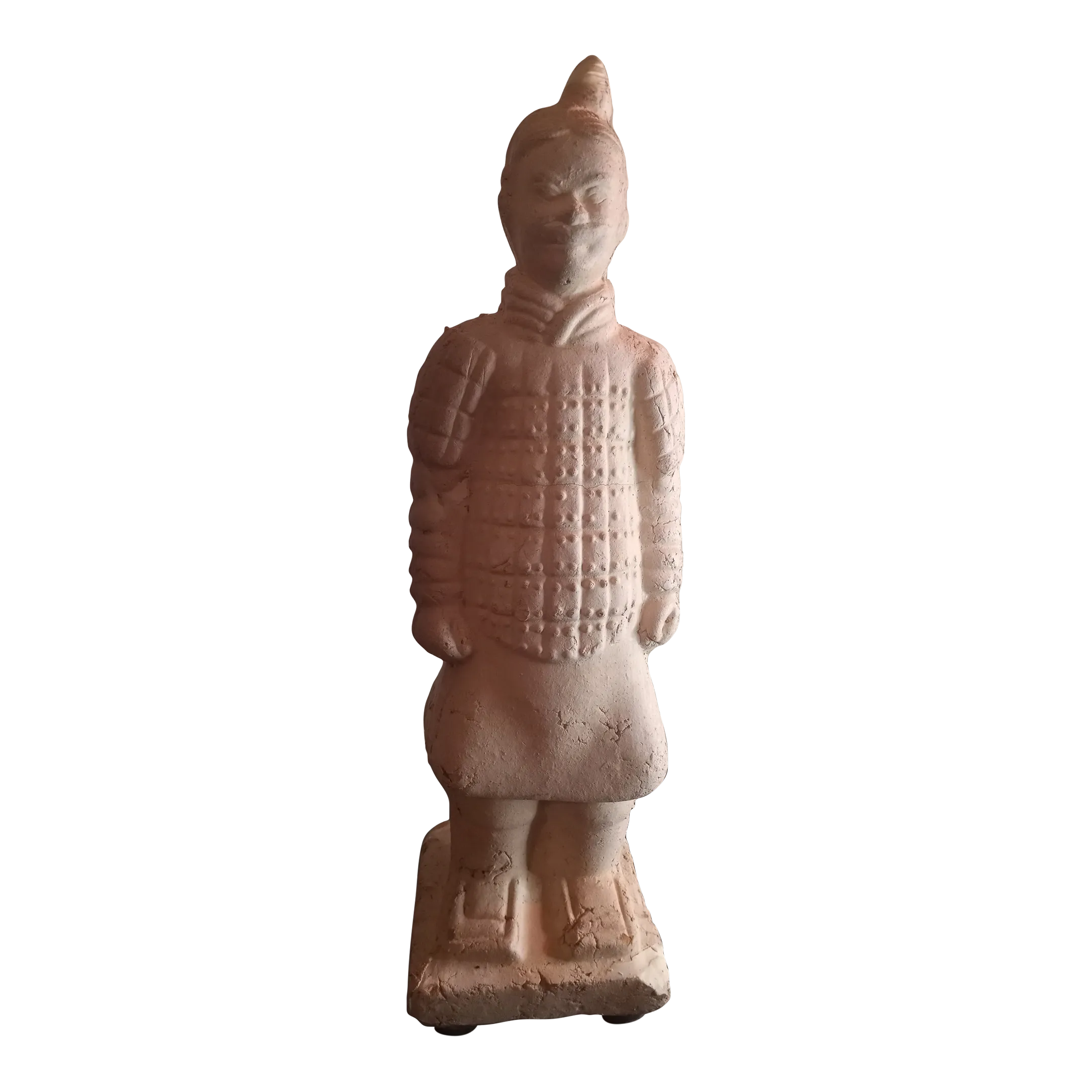 Antique 1900s Terracota Oriental Warrior Statue | Chairish