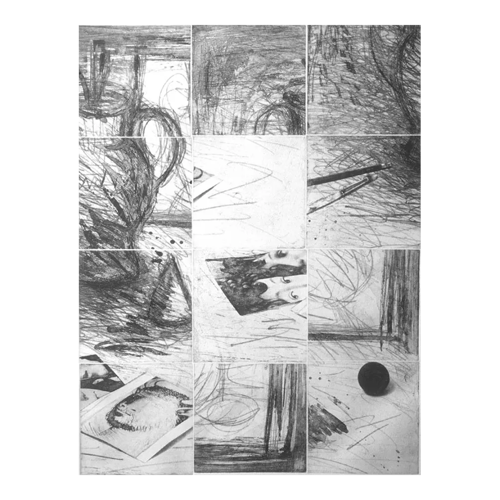 "Still Life With Angel Eyes" Etching | Chairish