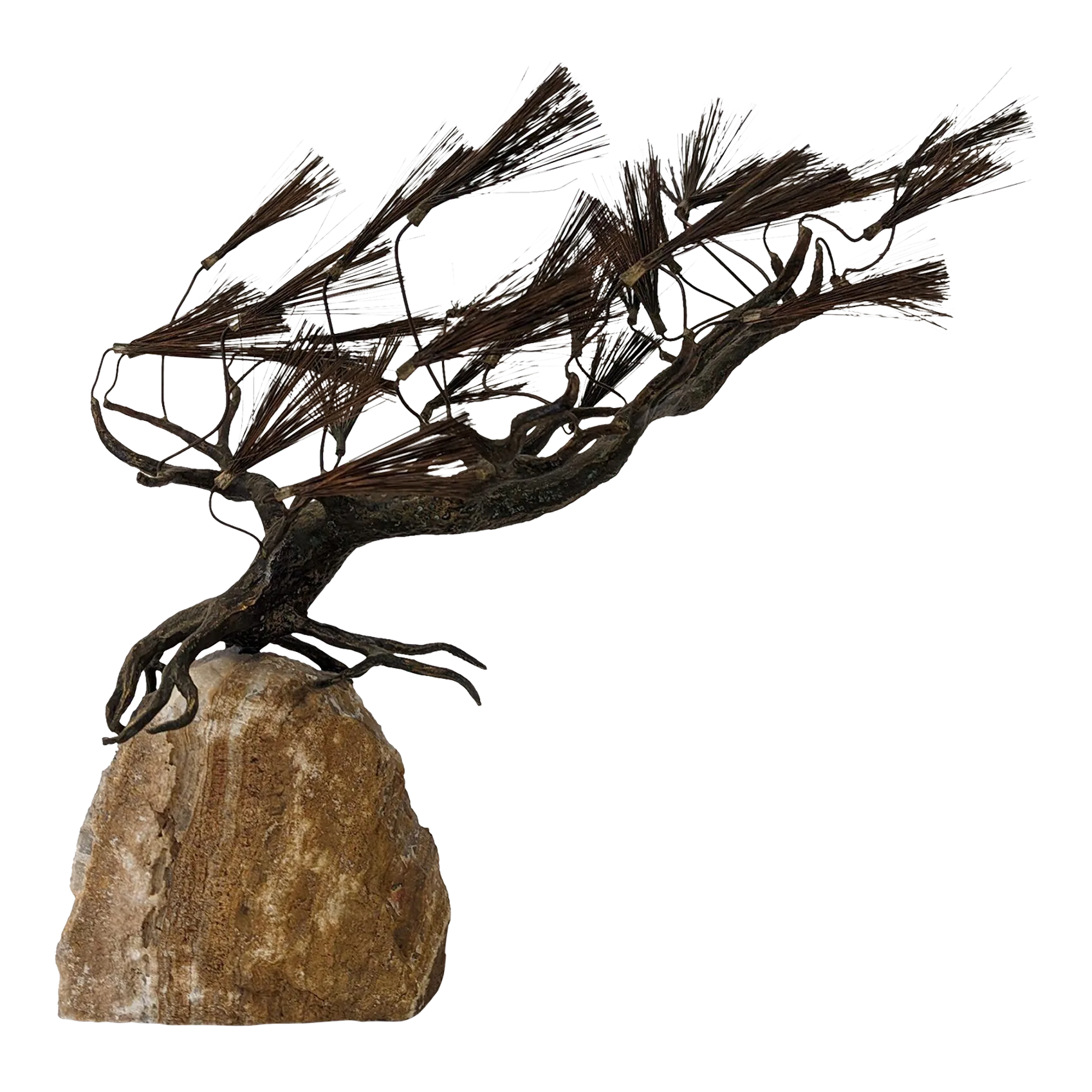 Vintage Curtis Jere "Lone Cypress" Brutalist Tree Sculpture | Chairish