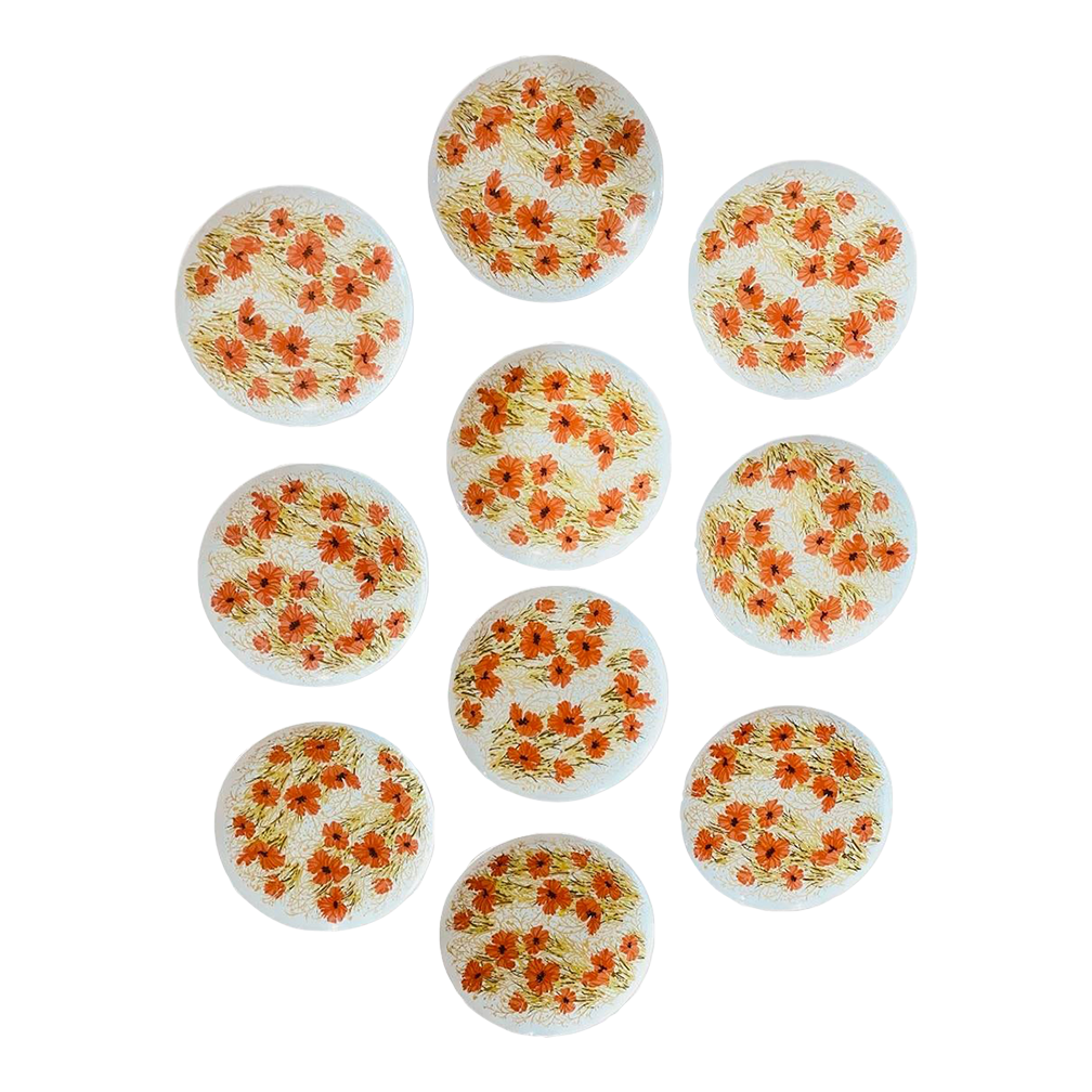 Neiman Marcus Poppy Flowers Lunch Plates Designed by Fitz & Floyd- Set ...