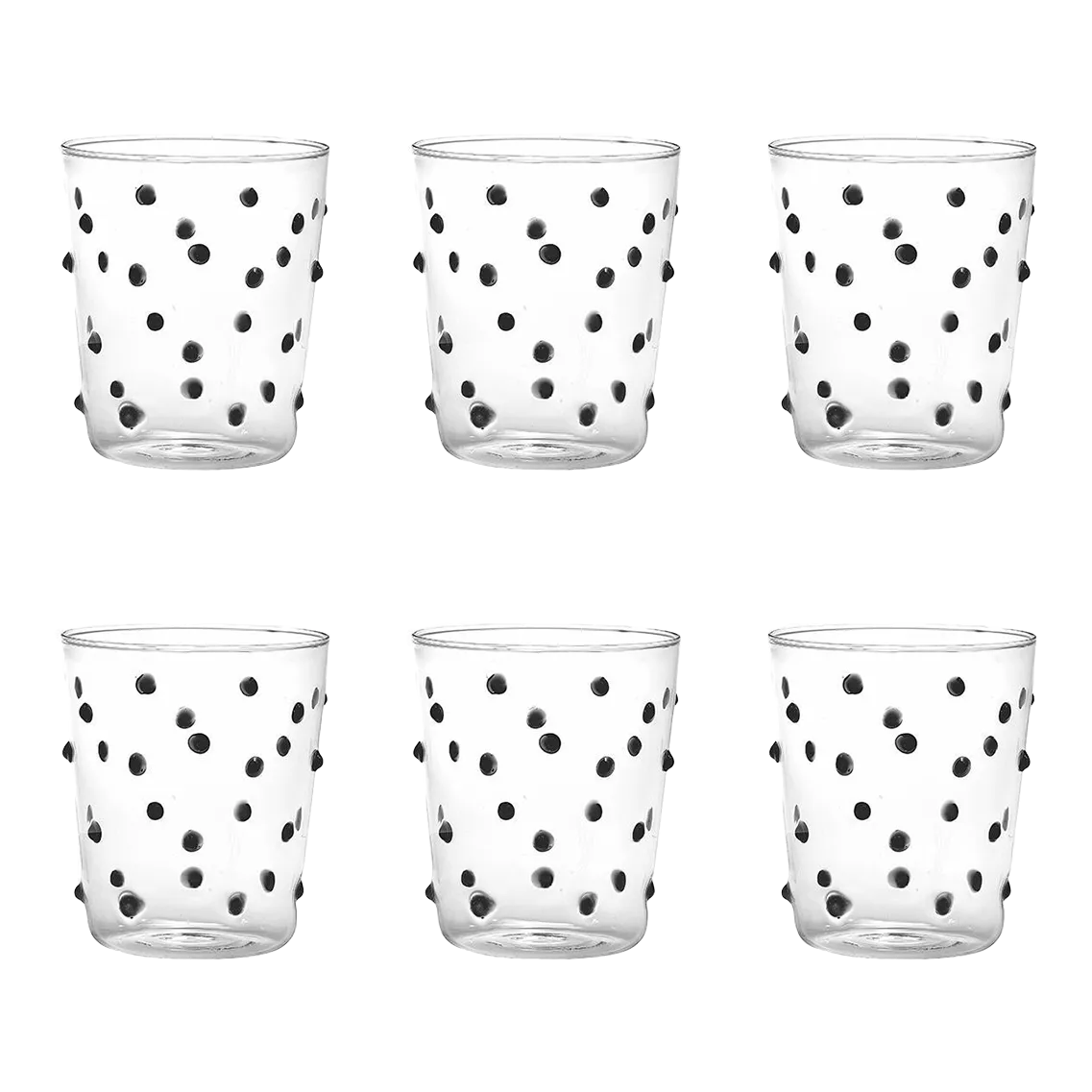 Zafferano Party Tumbler in Black - Set of 6 | Chairish