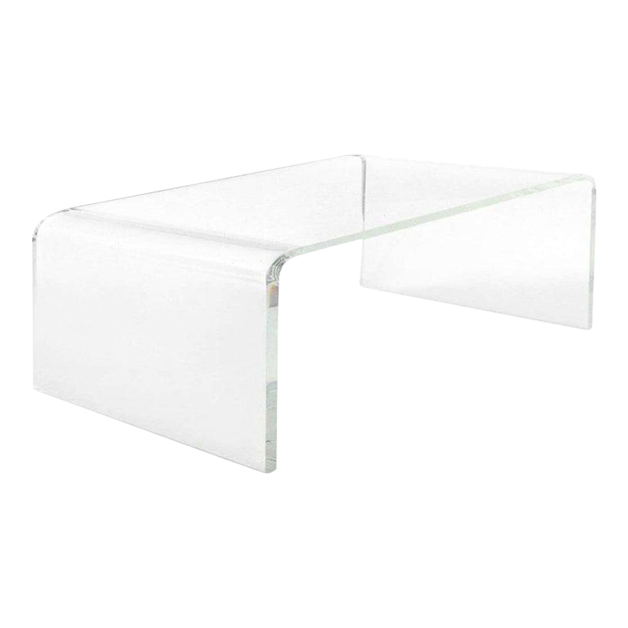 New Custom-Made Lucite Waterfall Table or Bench With Curved Sides ...