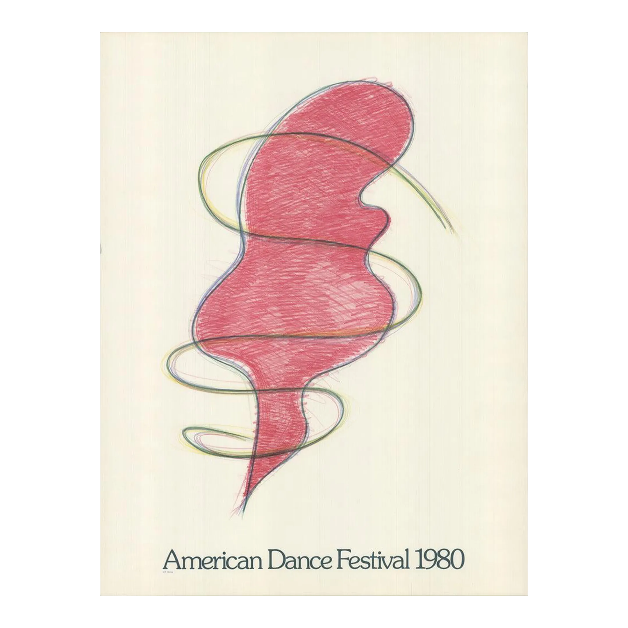 1980 Elizabeth Murray 'American Dance Festival 1980' Offset Lithograph ...