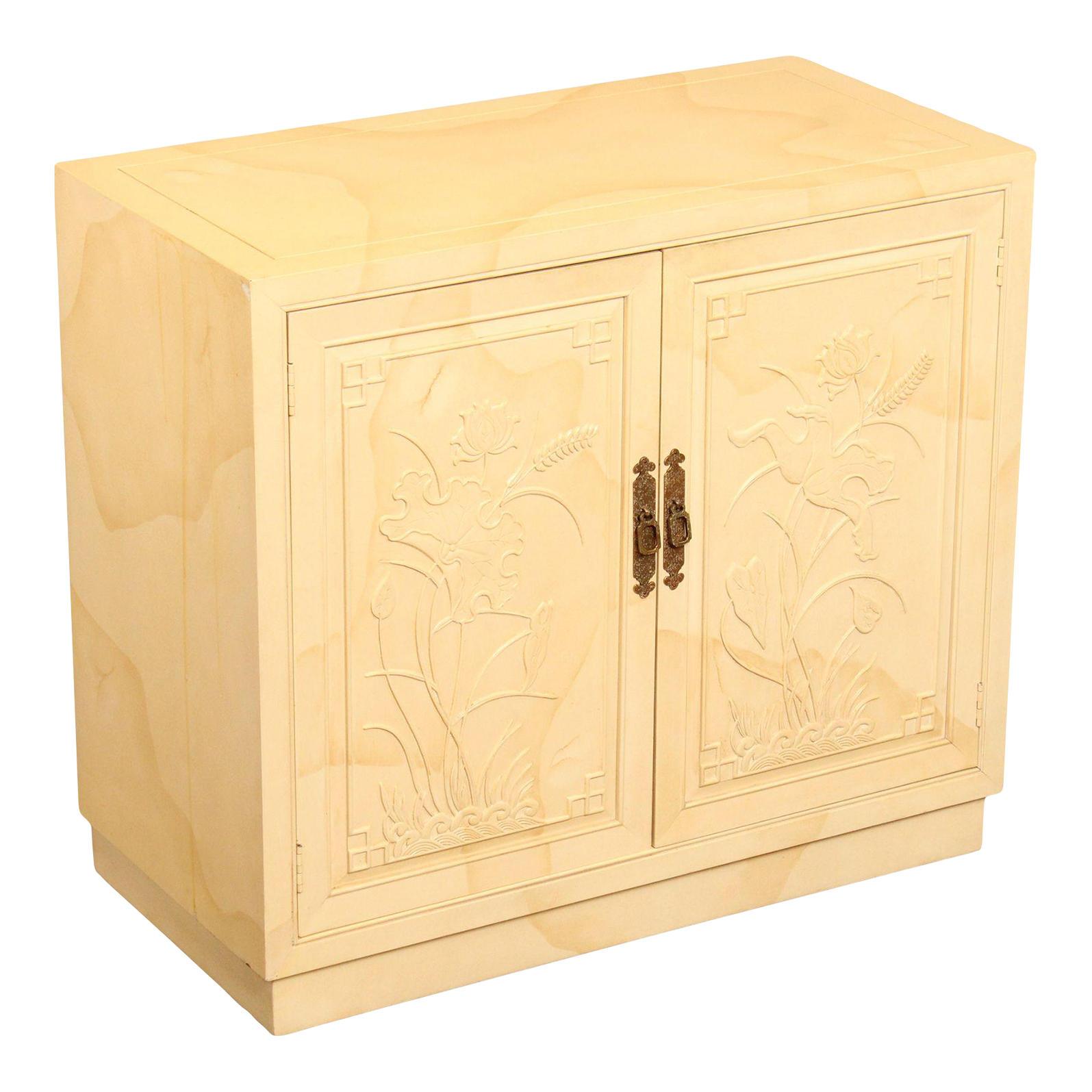 Henredon 'Folio 16' Chinoiserie Asian Faux Goatskin Paint Decorated ...