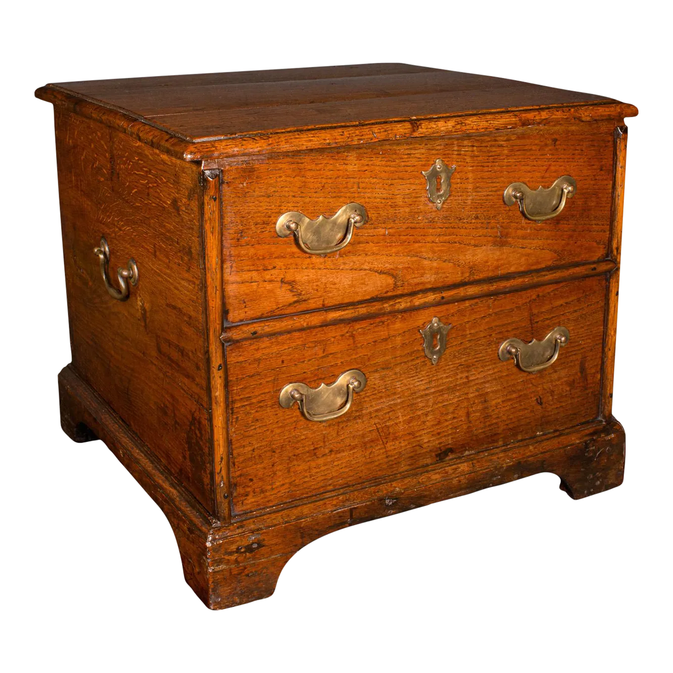 1780's Antique Oak Storage Chest | Chairish