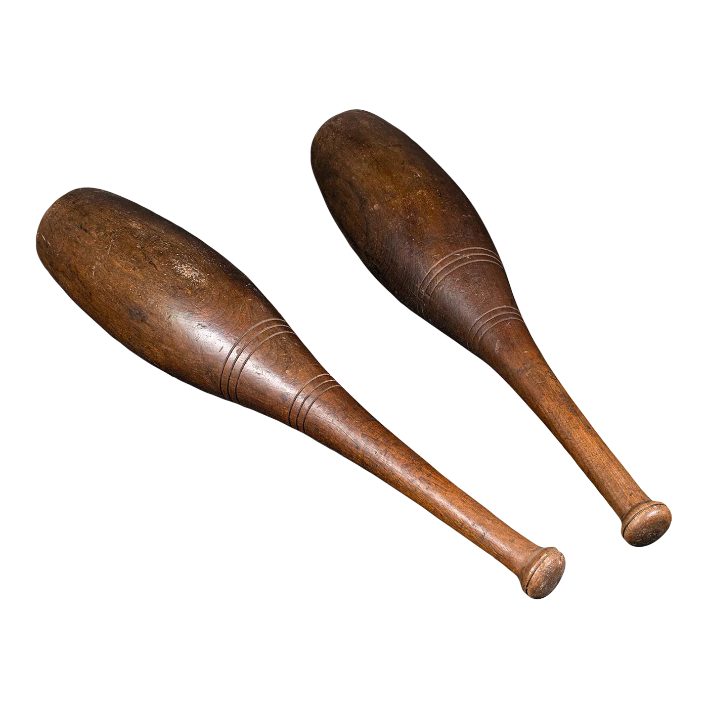 1920's Pair of Antique Exercise Clubs | Chairish