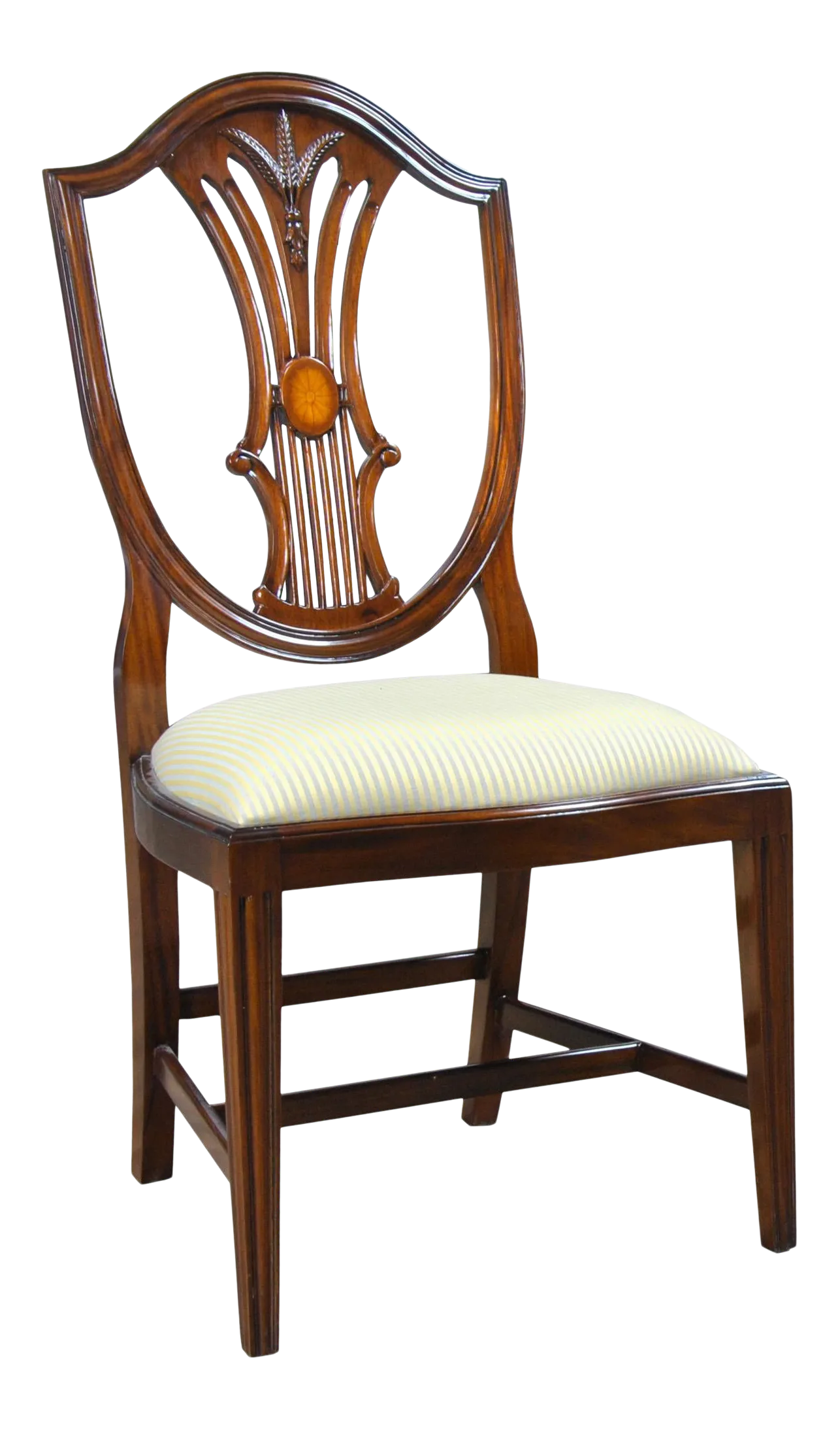 Inlaid Shield Back Side Chair | Chairish