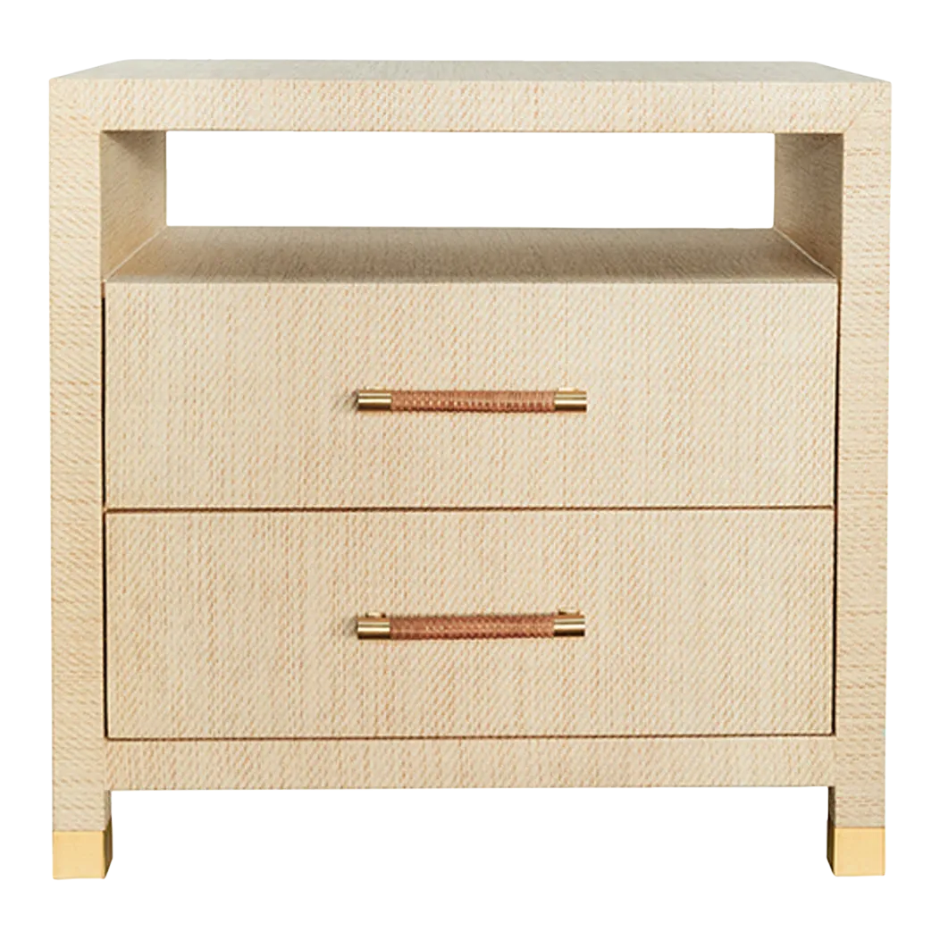 Matthew Izzo Home Grasscloth Hancock Natural Side Table Chairish