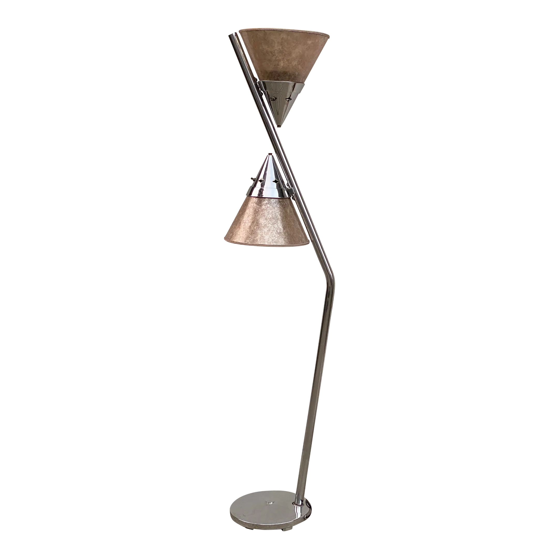 Art Deco Era Chrome and Mica Floor Lamp by Rudolf Wendel | Chairish