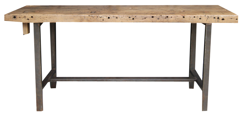 Vintage Workbench Console Table, 1920s | Chairish