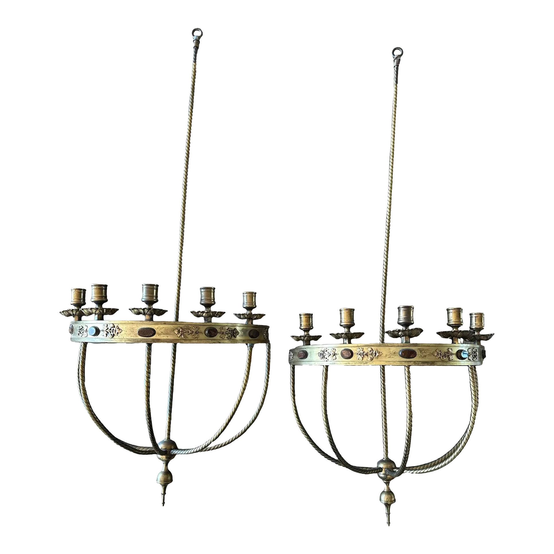 Early 19th Century & Large Pair of Antique Victorian Brass Tole Sword ...